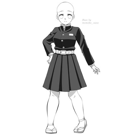 Kny Oc Base Girl Bocetos Bonitos Bocetos Traje De Cazador