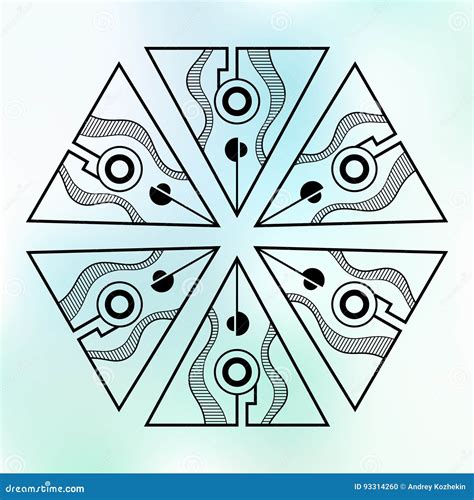 Abstract Geometric Symmetrical Shapes Color Pattern Vector Background Stock Vector