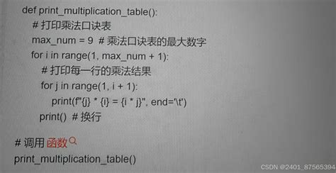 乘法口诀表 Csdn博客 乘法口诀表 Csdn博客