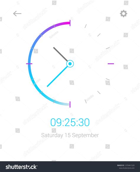 Clock Mobile App Concept Ui Design Stock Vector Royalty Free