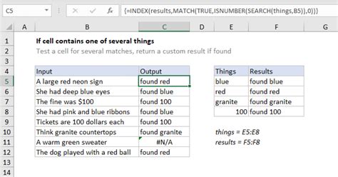 If Cell Contains One Of Many Things Excel Formula Exceljet