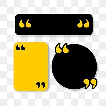 Quote Box Clipart Vector Yellow And Black Quote Text Box Quote Text Box Shape Png Image For Free