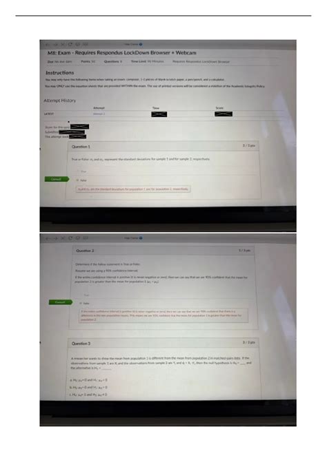 Math 110 Module 8 Exam Latest 2025 Math110 Introduction To Statistics Portage Learning