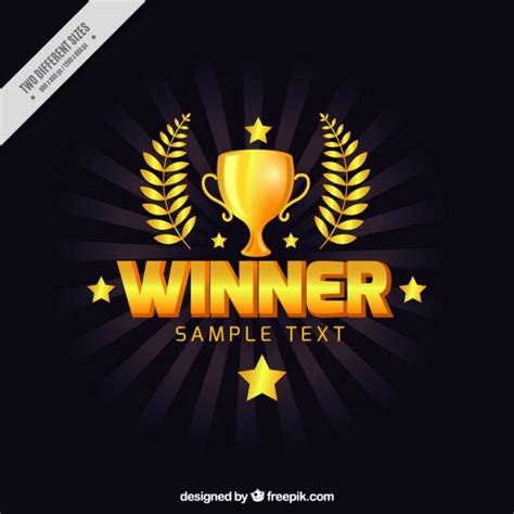 Premium Vector Golden Thophy With Laurel Wreath