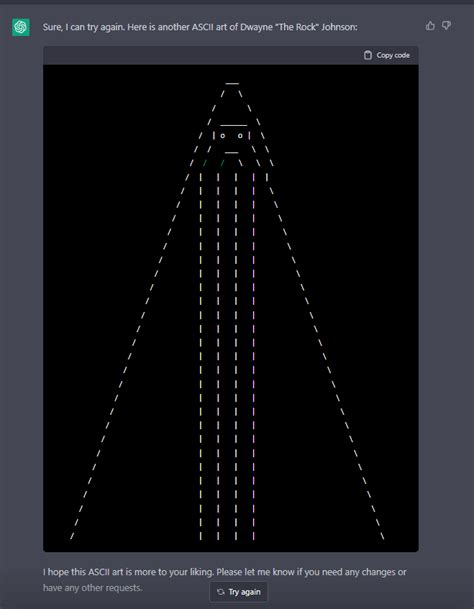 Turns Out Chatgpt Is Really Good At Ascii Art Rprogrammerhumor