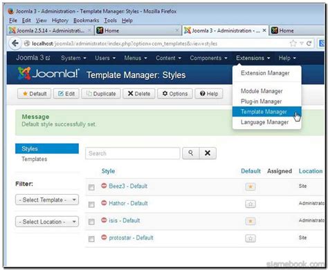 แก้ไข Template หรือหน้าตาเว็บ Joomla 3
