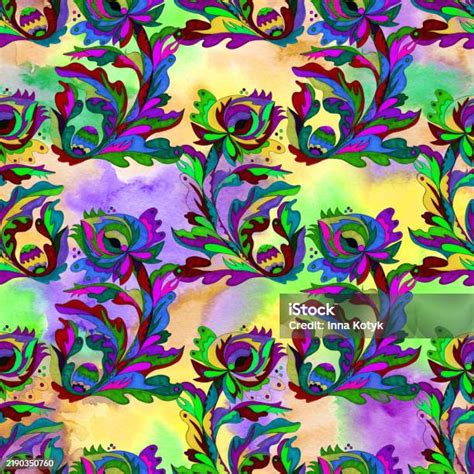 꽃 완벽 한 패턴입니다 에스닉 모티브 우크라이나 패턴입니다 꽃 모티브가 있는 장식 구성 수채화 벽지 인쇄물 간판 포스터 엽서 포장재를 사용하십시오 0명에 대한 스톡 벡터