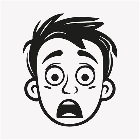 Premium Vector Surprised Cartoon Face Illustration