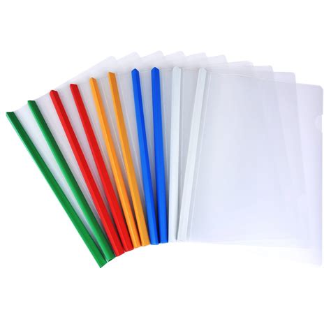 china wholesale custom colorful a4 size clear document folder pvc slide bar plastic file binders