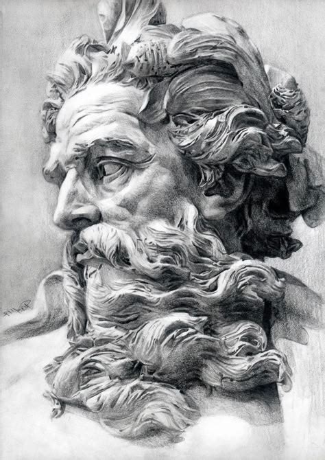 석고 드로잉 아그리파 인물화 드로잉 그림