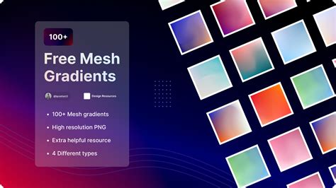 100 Free Mesh Gradients Figma