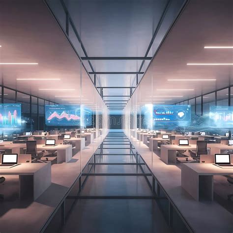 Modern Office And Communication Network Concept Statistics Of Business