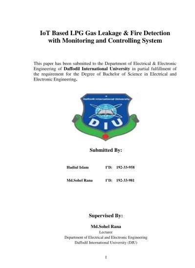 Iot Based Lpg Gas Leakage And Fire Detection With Monitoring And Controlling System