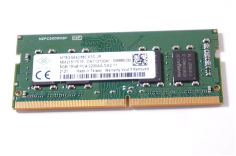 Nt8ga64d88cx3s Jr Nanya 8gb Pc4 3200aa Ddr4 3200mhz So Dimm Memory
