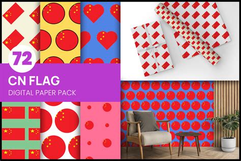Cn Flag Seamless Patterns