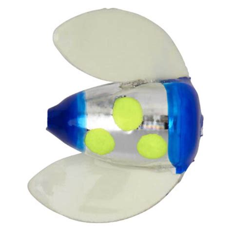 Yakima Bait Co Spin N Glo Spinner Lure Component Double Trouble Uv Blueglow 1 14in Size 2