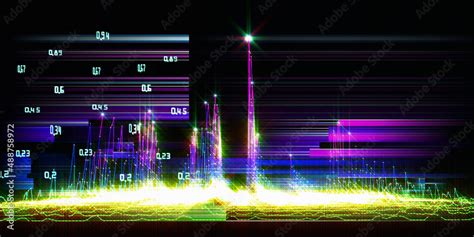 Abstract Technology Background With Noisy Algorithm Color Blurred Lines