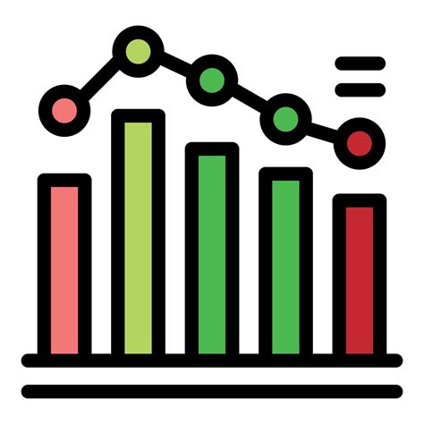 Decreasing Bar Graph Showing Negative Trend With Line Graph Showing