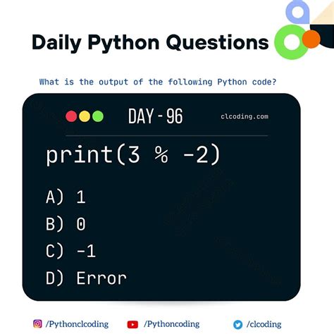 Python Coding Challenge Day 96 What Is The Output Of The Following Python Code Python