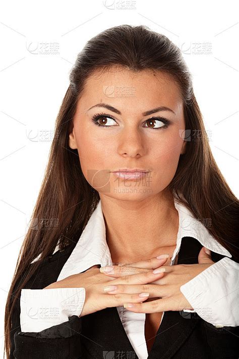 有思想的女商人看起来不错