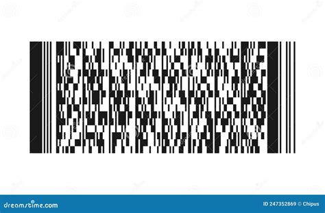 Stacked Linear Barcode Code Pattern Sample Vector Illustration 247922496
