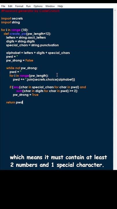 How To Generate Passwords With Python Python Programming Tutorial Passwordgenerator Youtube