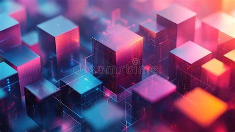 Modern Illustration Of Abstract Geometric Background With Isometric