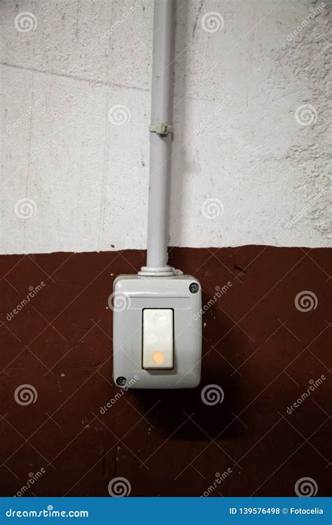 Light Switch Button Stock Photo Image Of Finger Copy