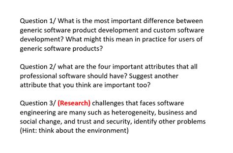 Solved Question 1 What Is The Most Important Difference Chegg