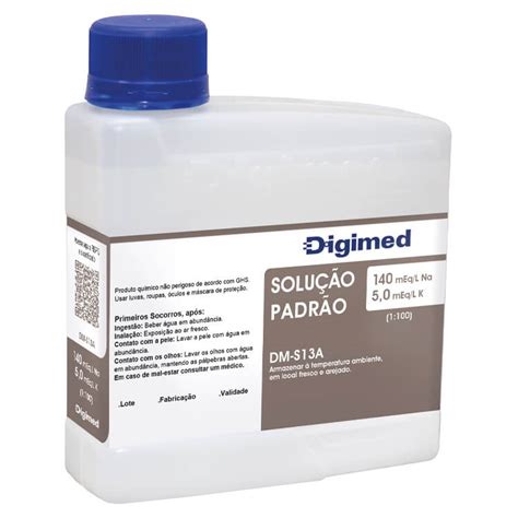 Solução Padrão 140 Meq L Na 5 0 Meq L K Fr 250 Ml Dm S13a Digimed