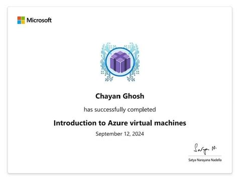 Completed Azure Virtual Machines Module Chayan Ghosh Posted On The Topic Linkedin