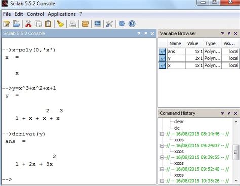 คนคาหน การใช scilab ดฟสมการพหนาม