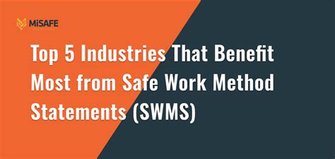 Top 5 Industries That Benefit Most From Safe Work Method Statements SWMS MiSAFE Solutions