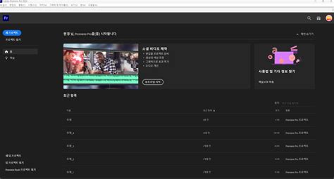 프리미어 프로 기초 새 프로젝트 만들기 기초 패널 소개 자막 편집 효과 컨트롤