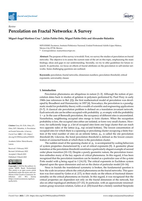 Pdf Percolation On Fractal Networks A Survey