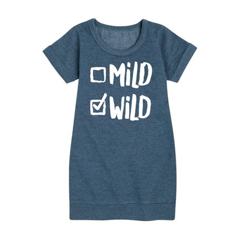 Instant Message Mild Wild 2 Girls Ss Fleece Dress