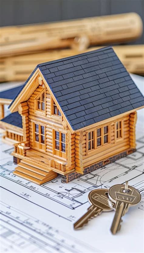 Single Story House Layout With House Keys Ideal Real Estate Composition
