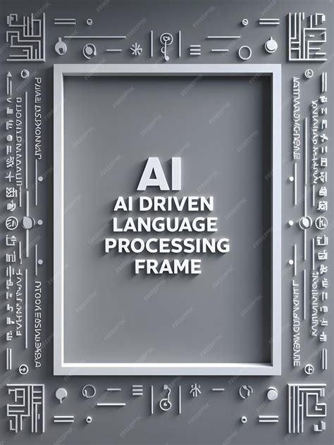 3d Ai Driven Language Processing Frame Concept As A Clean Border Frame With Abstract Language