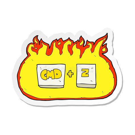 Sticker Of A Cartoon Command Z Function Stock Vector Illustration Of