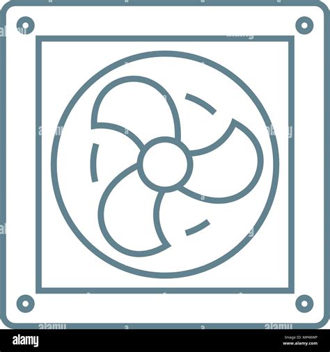 Vent Linear Icon Concept Vent Line Vector Sign Symbol Illustration