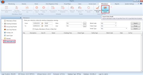 ingress and tcmsv3 software exporting data from audit list to txt and csv format fingertec