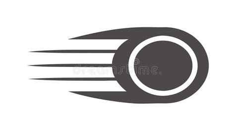 Abstract Speed Comet Icon Minimal Flat Style Illustration Vector Design Generative Ai Stock