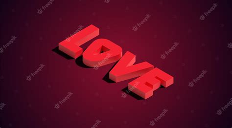 Premium Vector Love 3d Text Effect Editable Text