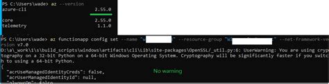 Azure Cli Invalid Net Runtime Version Stack Overflow