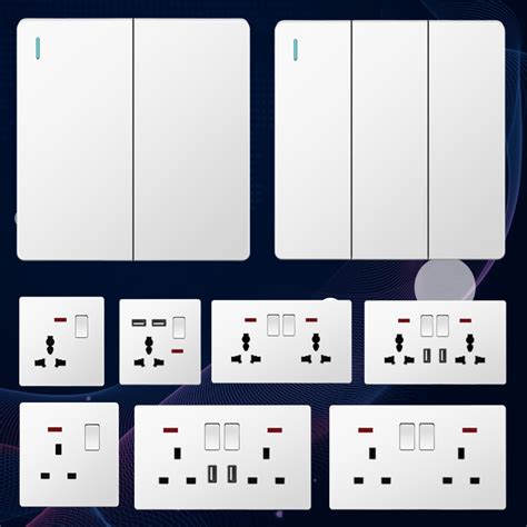 Switch Socket With Usb Type C Fast Charging Power Socket Large Panel Light Switch Shopee Singapore