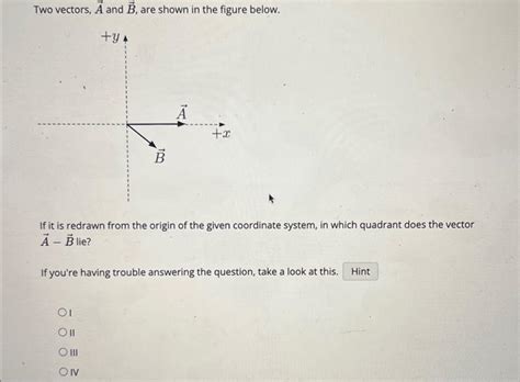 Solved Two Vectors A And B Are Shown In The Figure Below Chegg