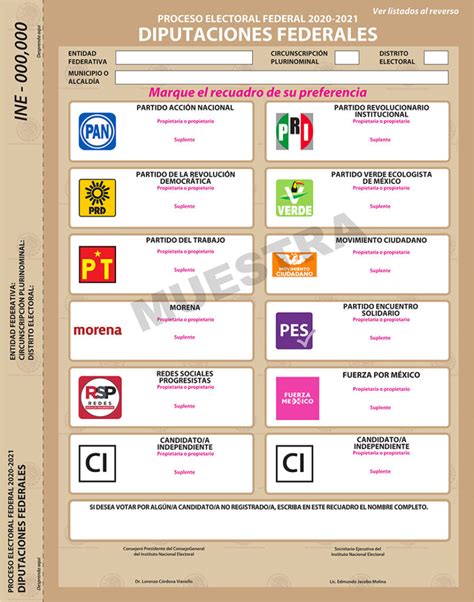 Así Serán Las Boletas De Las Elecciones 2021 En Zacatecas Líder