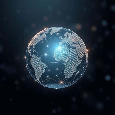 Globe World Connection Communication Technology Premium Ai Generated Image