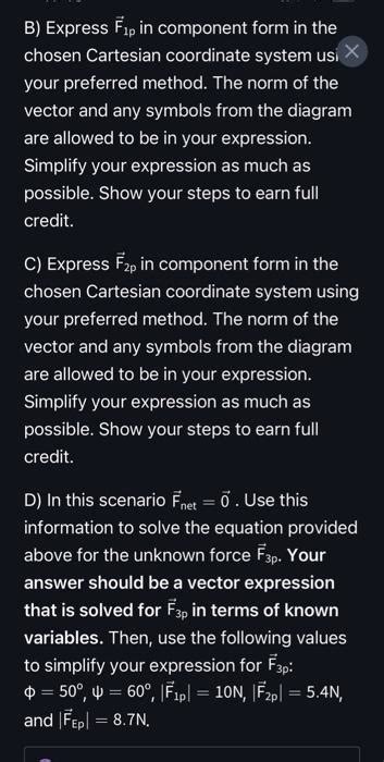 Solved In The Fbd The Forces Have Been Named Using