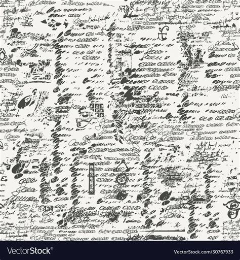 Retro Style Vector Seamless Pattern With Handwritten Text